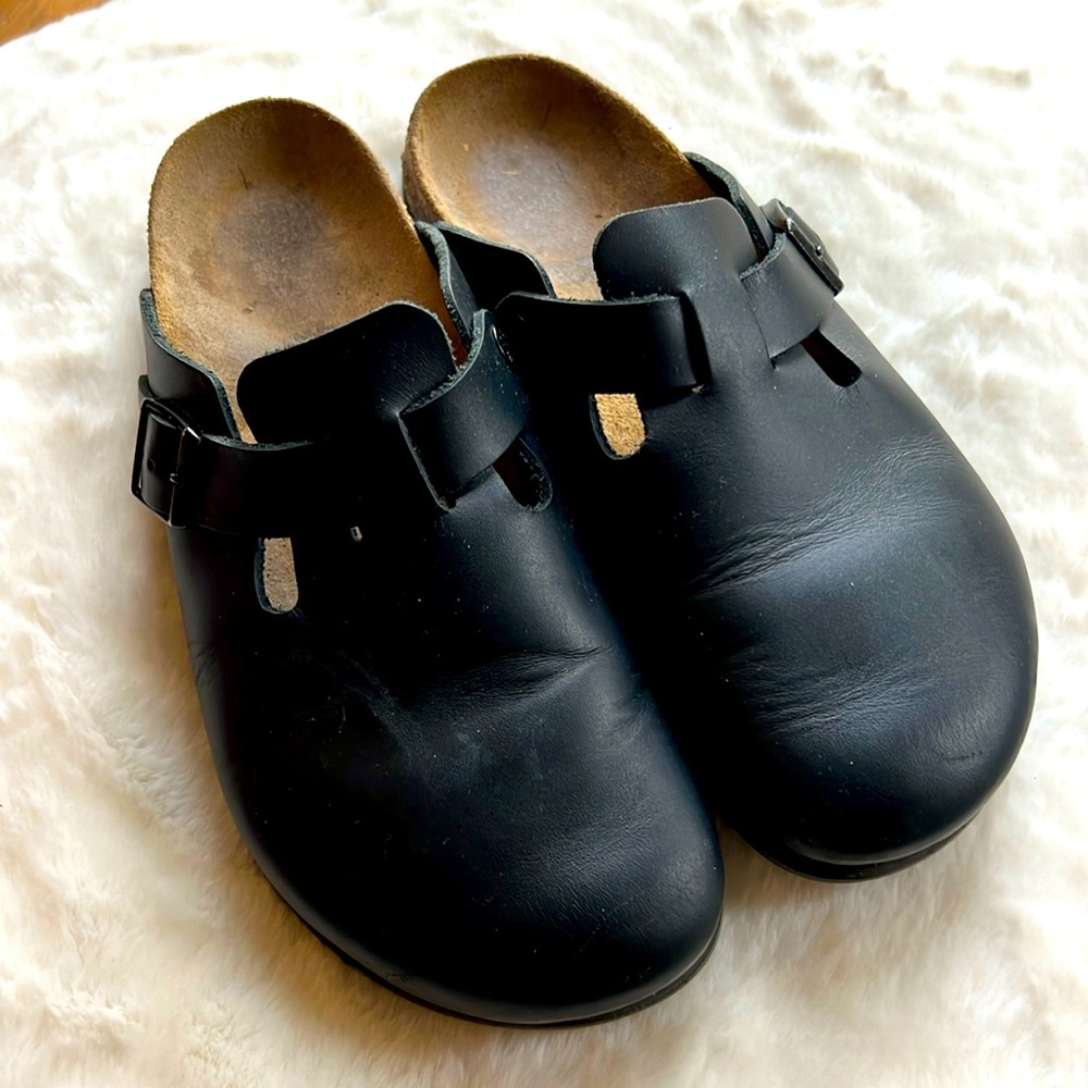 Birkenstock Boston Super Grip Black Clogs, 40 - Gem